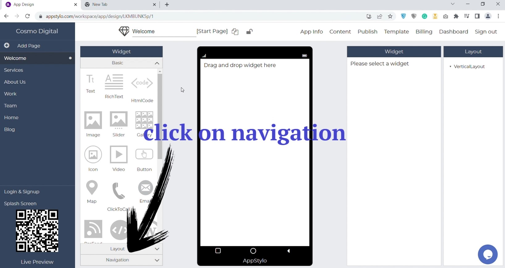 Drawer Navigation Implementation In Appstylo - Appstylo