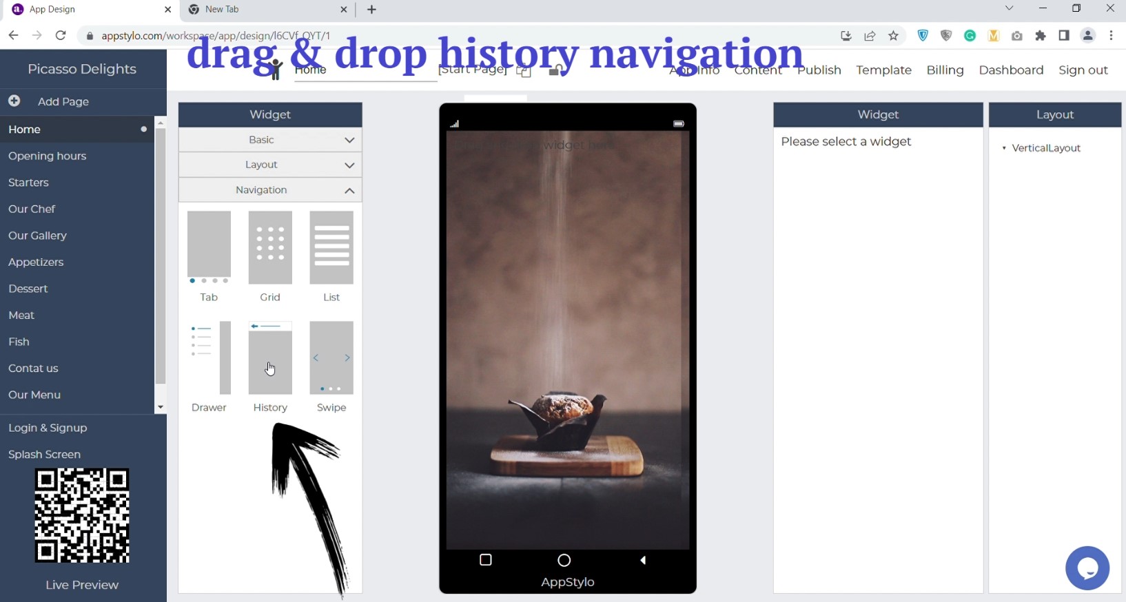 History Navigation Implementation in Appstylo - Appstylo